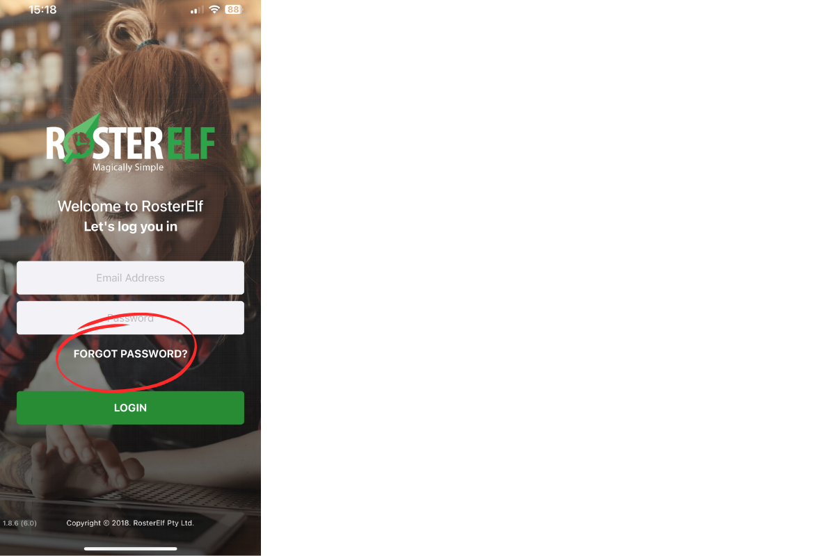 Forgotten password reset guide – RosterElf Customer Support