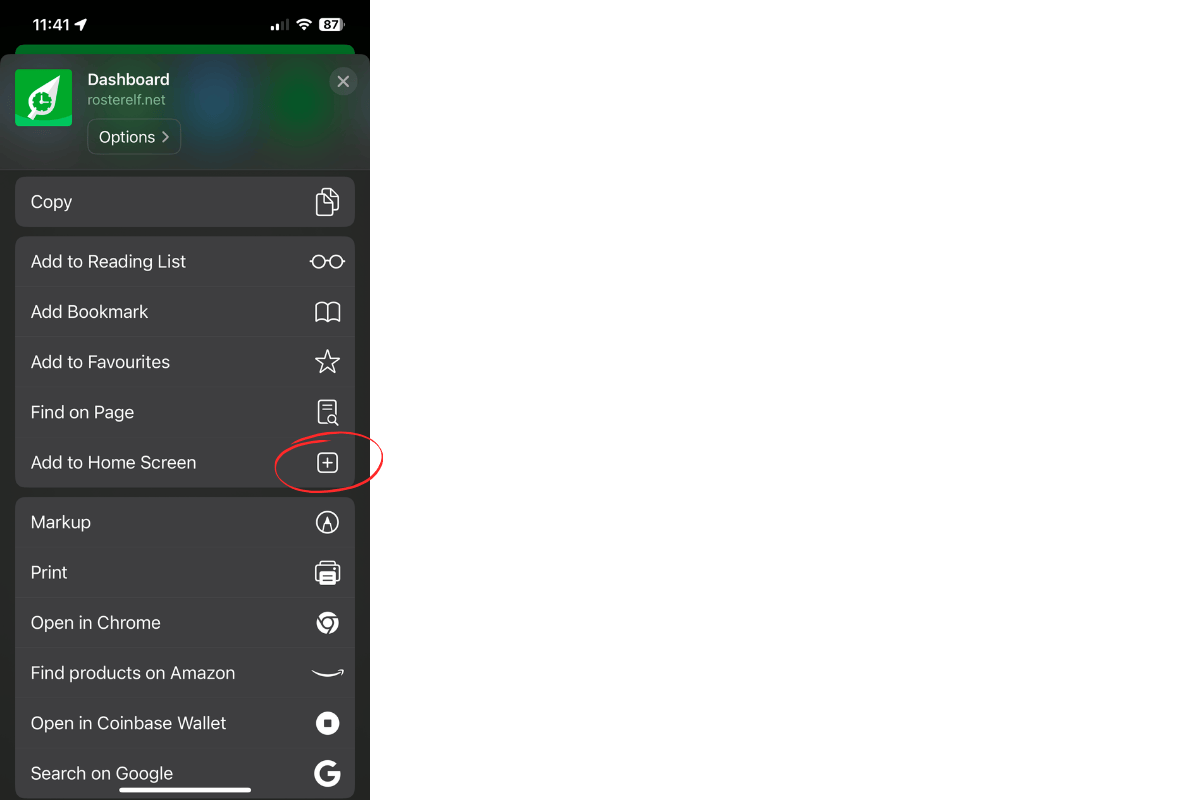 How To Install Pwa Version On Ios Smartphone Safari Rosterelf Customer Support