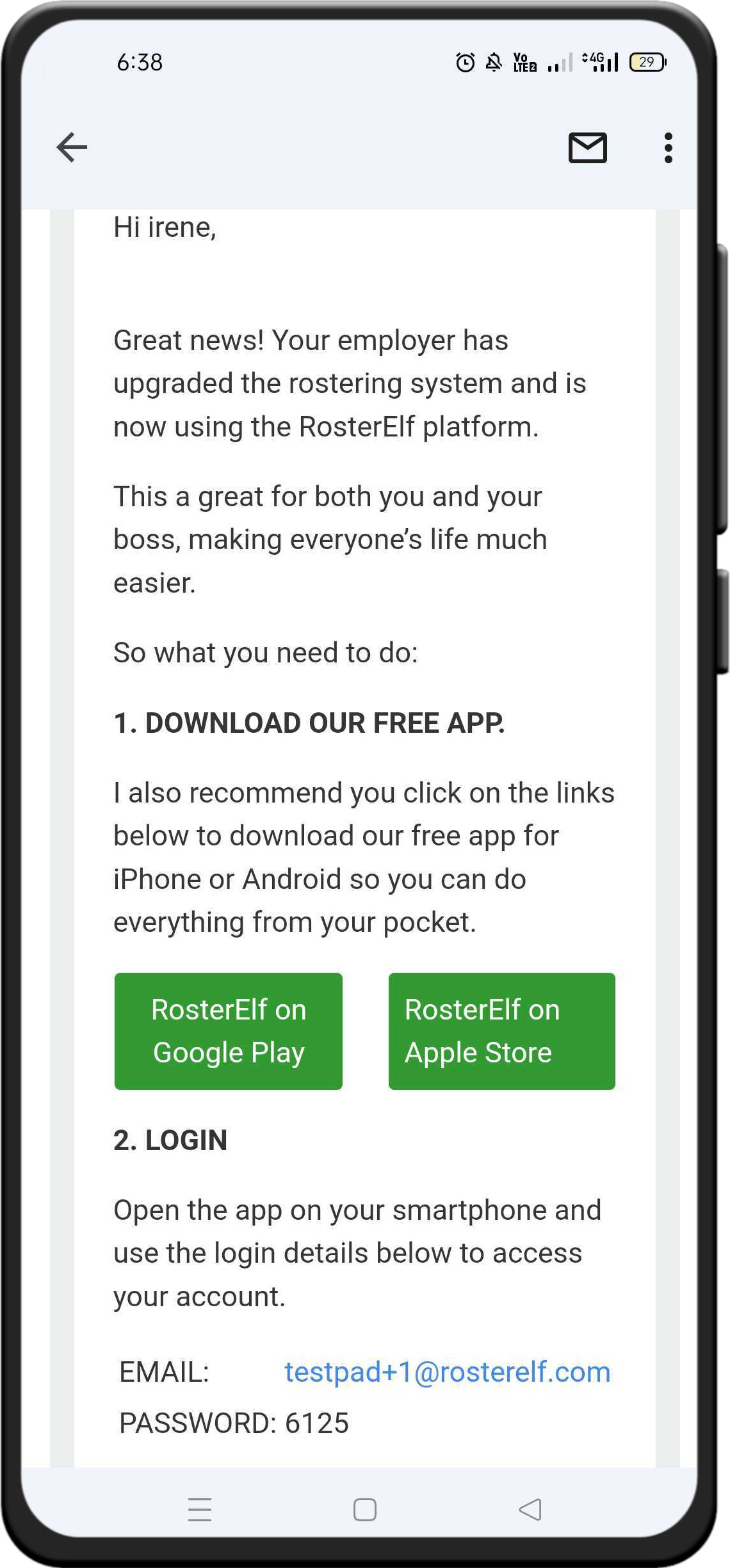 Getting started with smartphone apps (Employees) – RosterElf Customer ...