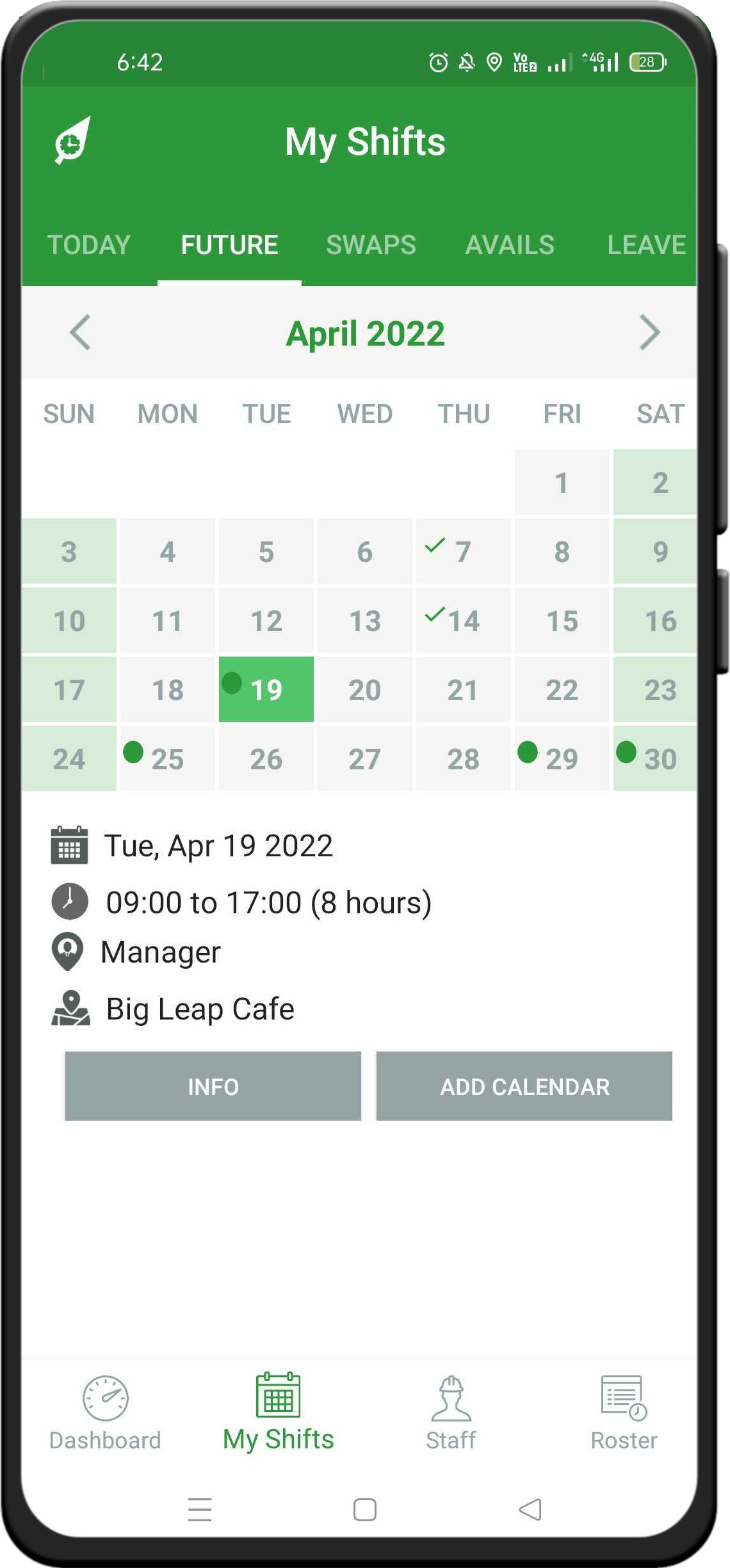 Getting started with smartphone apps (Employees) – RosterElf Customer ...